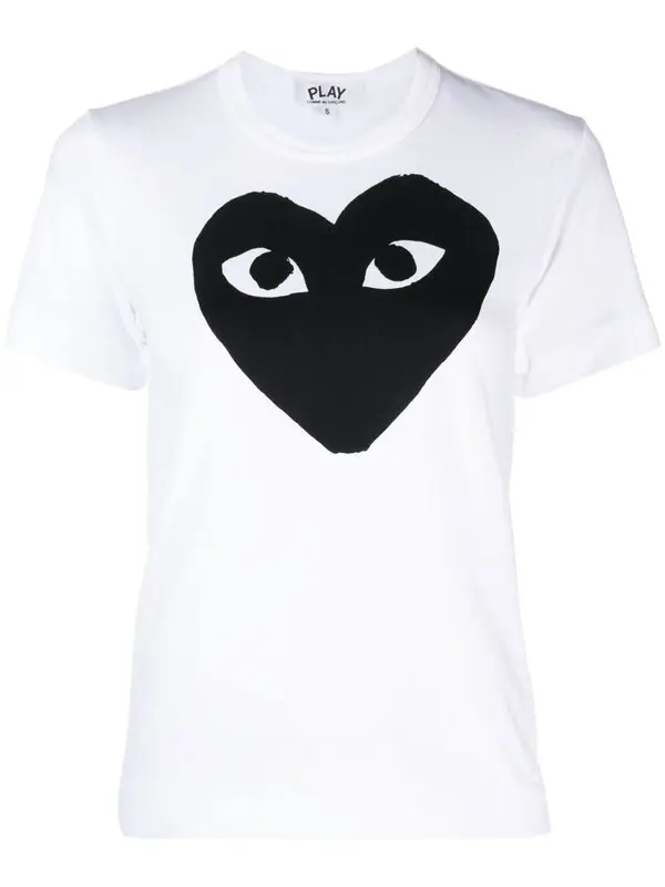 Play Comme Des Garcon Logo-print Cotton T-shirt - White