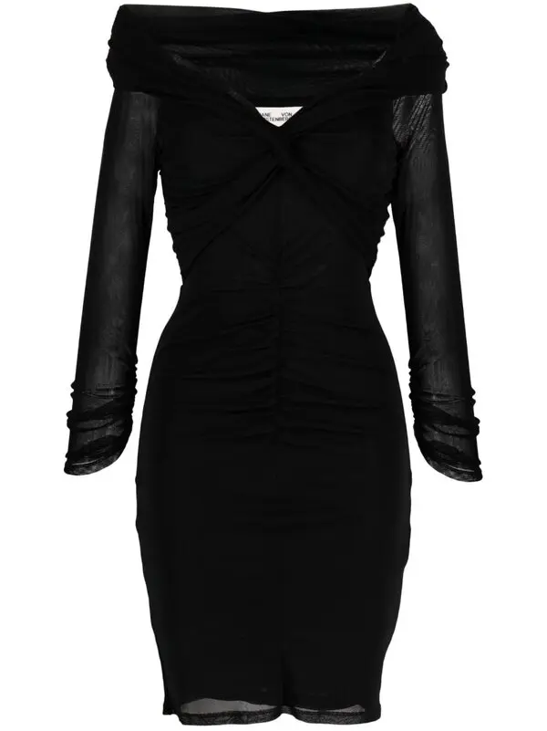 Diane Von Furstenberg Ruched Off-shoulder Dress