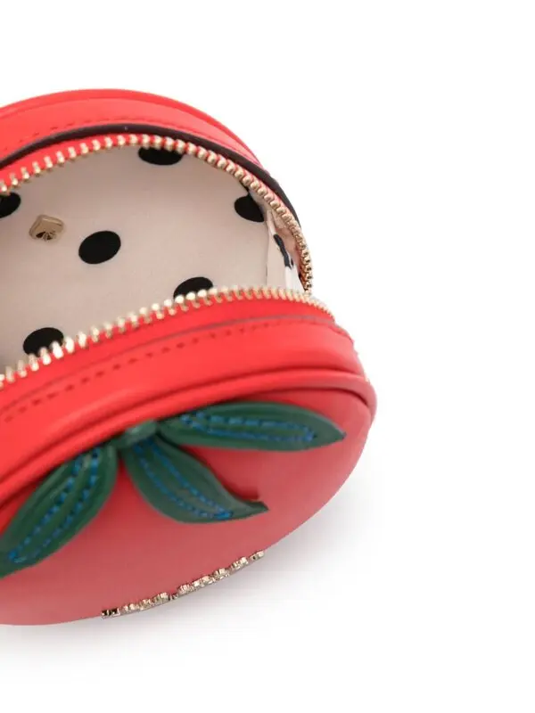 Kate Spade New York Fruit-Motif Leather Coin Purse In Red - 50