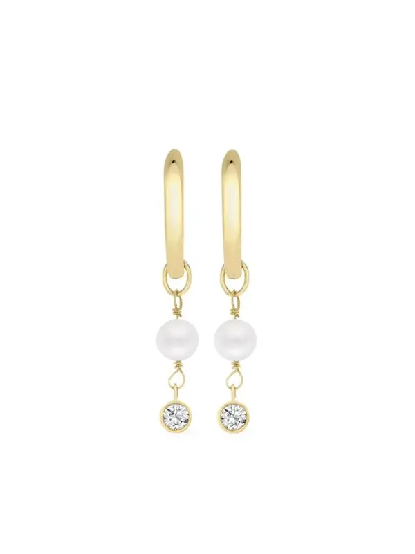 PRAGNELL 18kt Yellow Diamond And Pearl Earrings - Gold