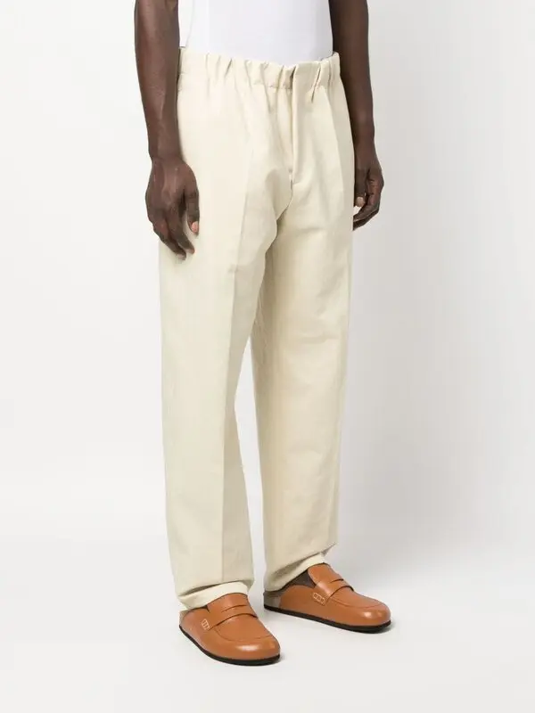 JIL SANDER Elasticated-waistband Cotton Trousers