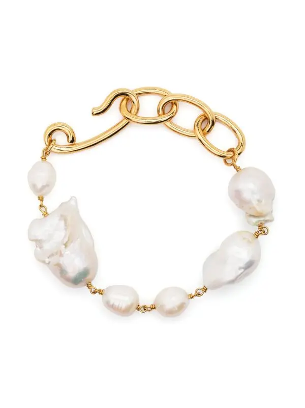 JIL SANDER Pearl Pendant Chain Bracelet - Gold