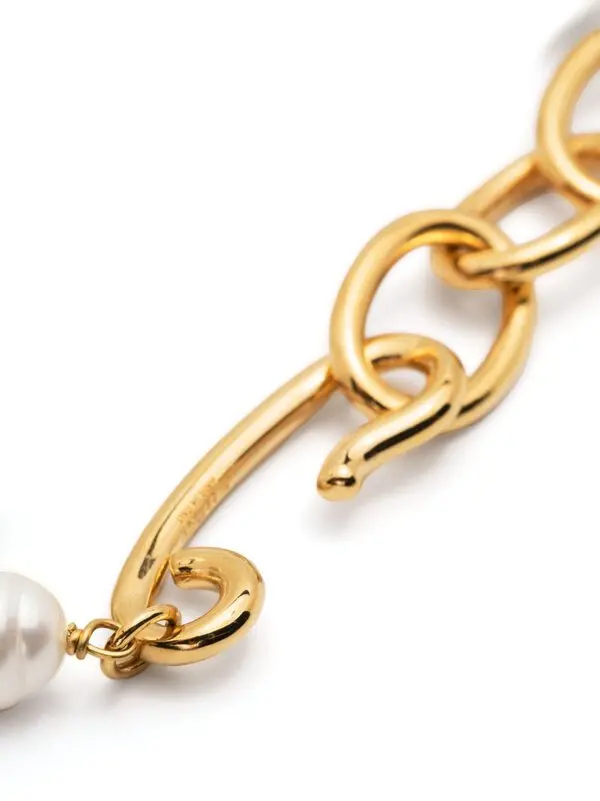 JIL SANDER Pearl Pendant Chain Bracelet - Gold