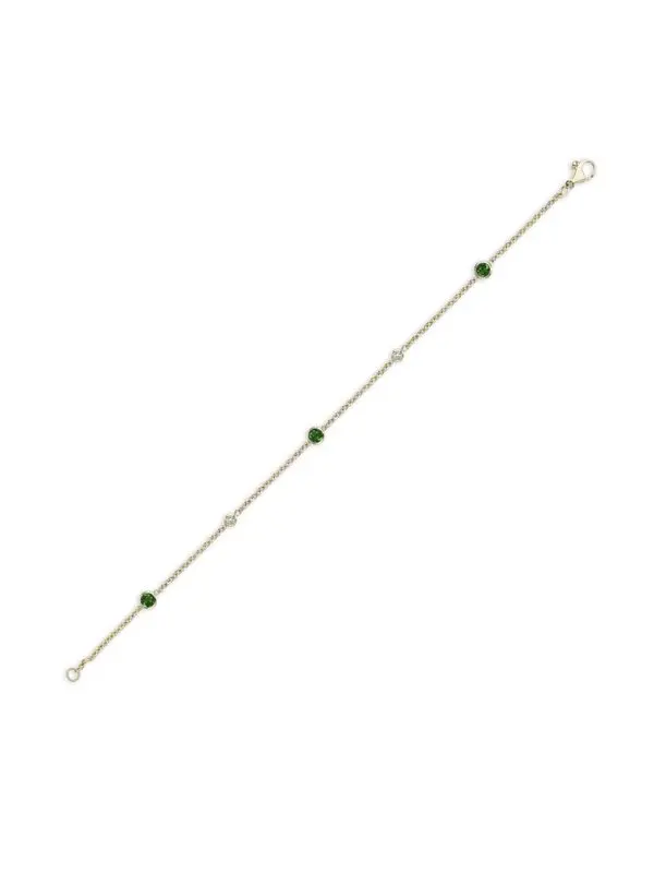 PRAGNELL 18kt Yellow Emerald And Diamond Bracelet