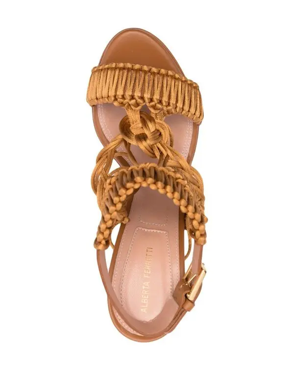 Alberta Ferretti 135mm Leather Platform Sandals