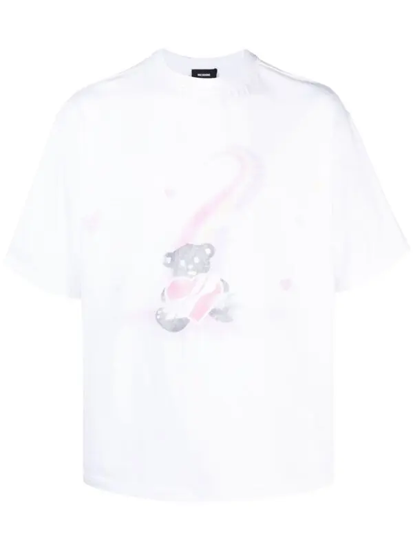 We11Done Teddy Bear Print T-shirt - White