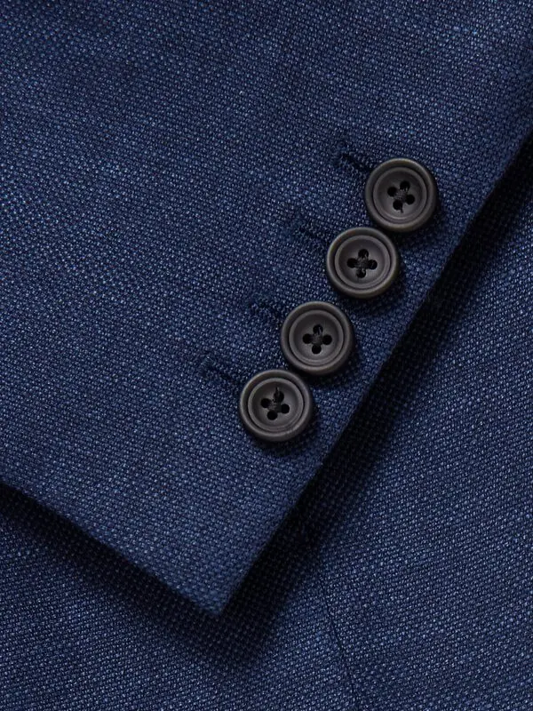 Kingsman Wool, Linen And Silk-blend Hopsack Blazer