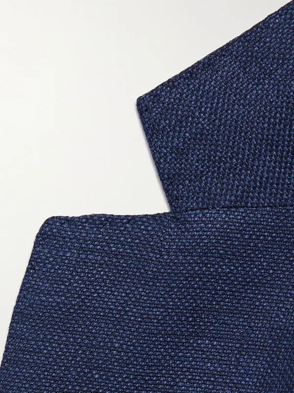 Kingsman Wool, Linen And Silk-blend Hopsack Blazer