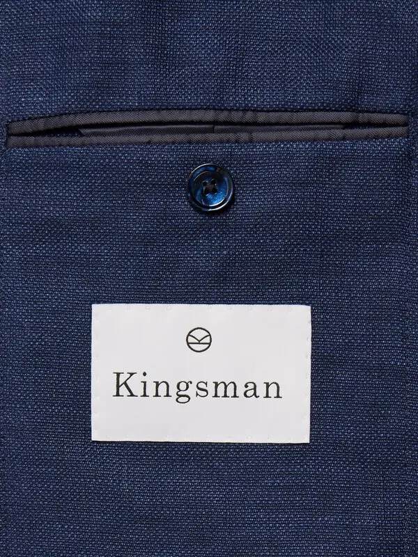 Kingsman Wool, Linen And Silk-blend Hopsack Blazer