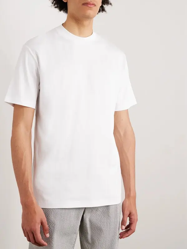 Loro Piana Ray Cotton-jersey T-shirt - White