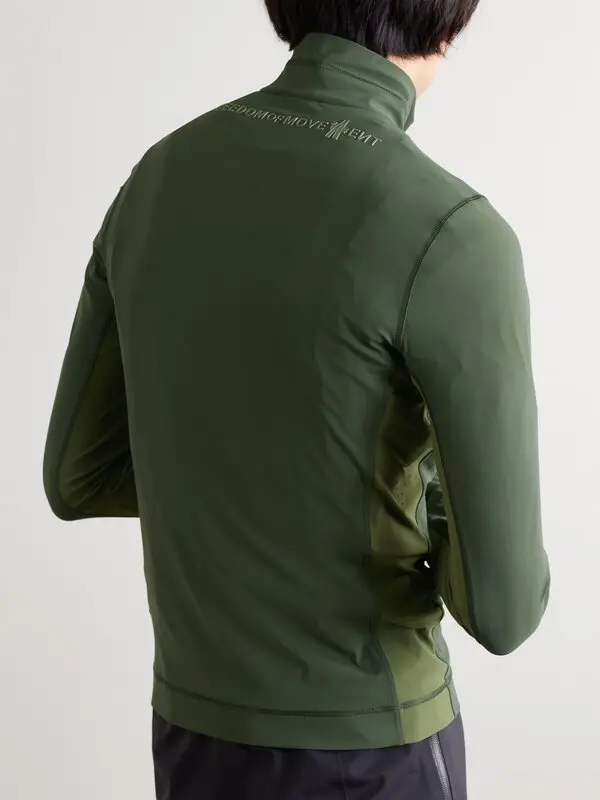 Moncler Logo-appliquéd Stretch-jersey Zip-up Base Layer