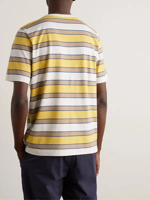 Folk Striped Cotton-jersey T-shirt 5