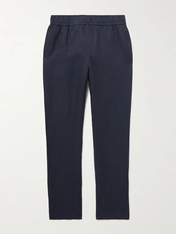 Orlebar Brown Cornell Slim-fit Straight-leg Linen Trousers - Blue