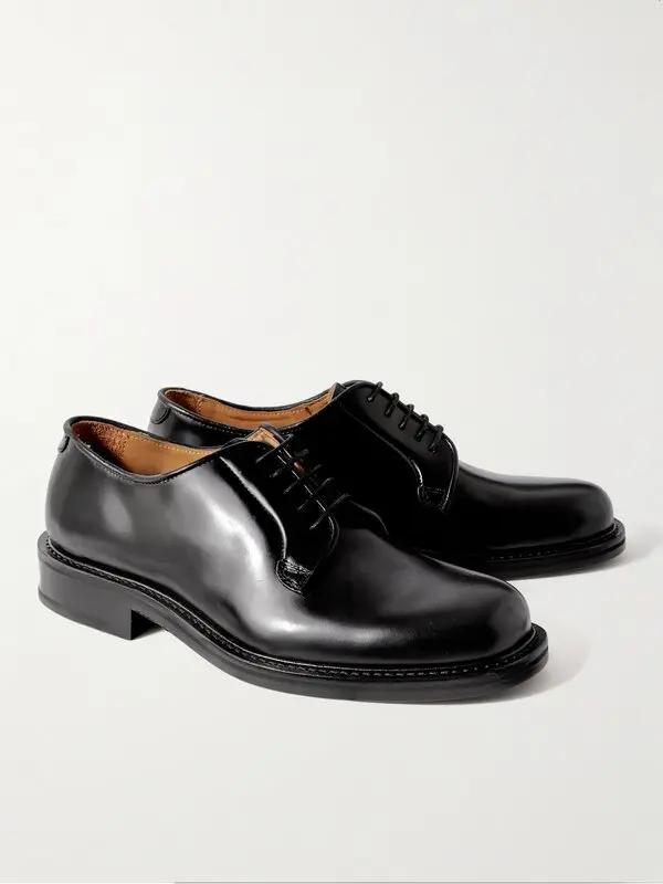 Mr P. Jacques Leather Derby Shoes - Black