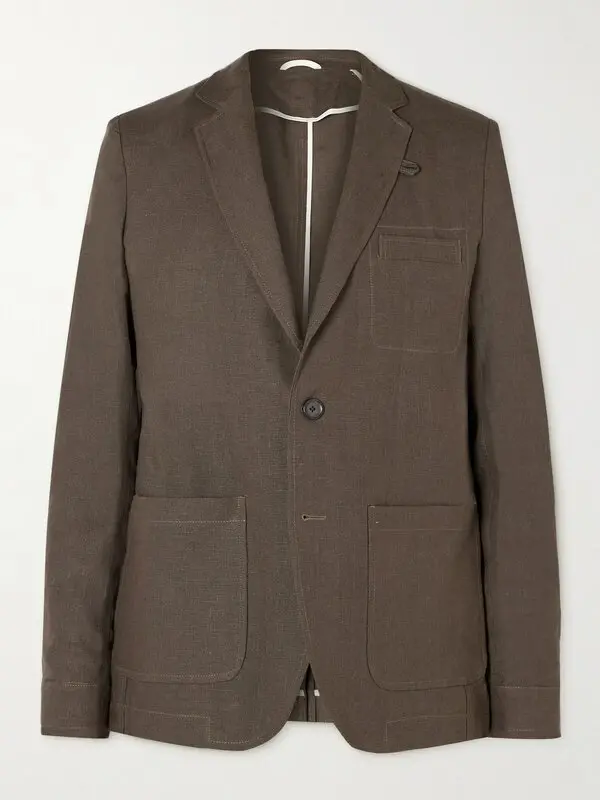 Oliver Peoples Theobald Unstructured Linen Suit Jacket