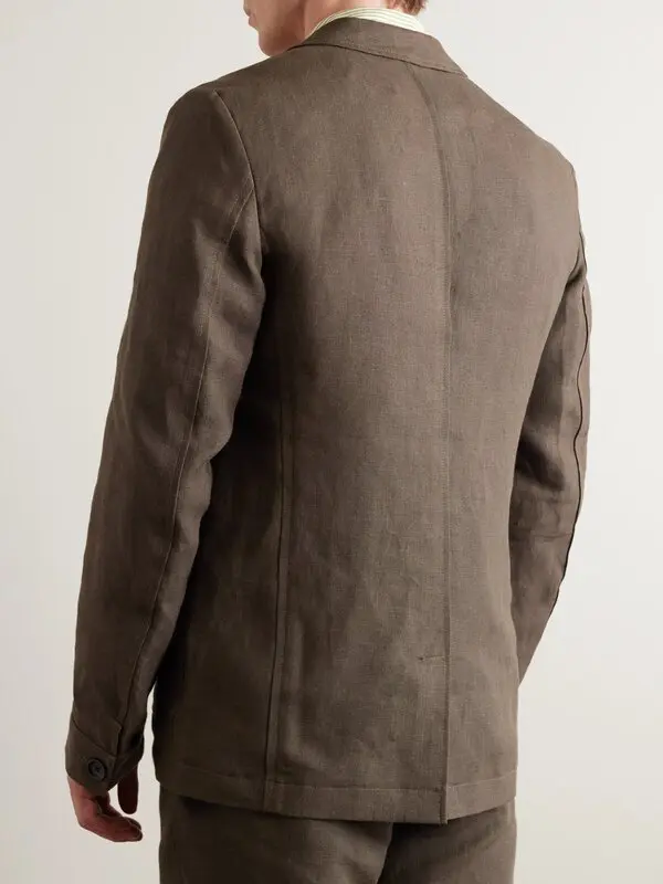 Oliver Peoples Theobald Unstructured Linen Suit Jacket