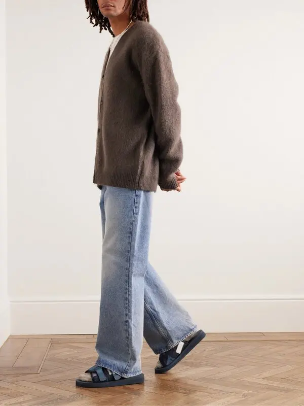 Suicoke Kaw-vs Patchwork Denim And Suede Sandals