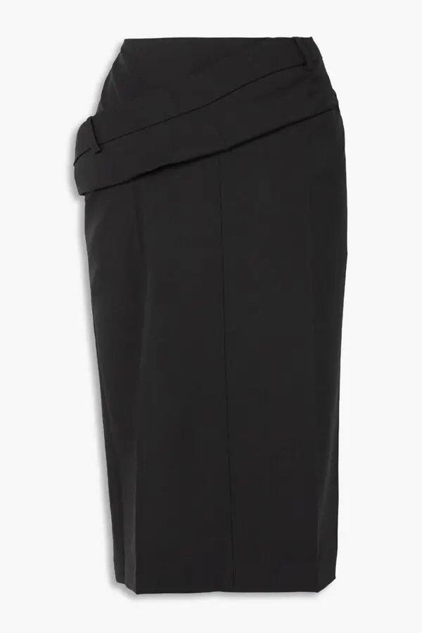 Jacquemus Vela Draped Wool Skirt