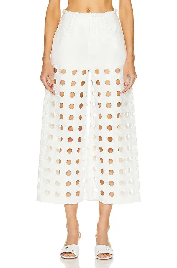 Alaïa Low Waist Pant - Blanc