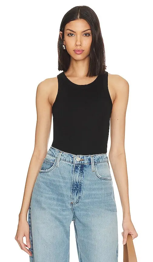 Enza Costa Bold Sheath Tank - Black