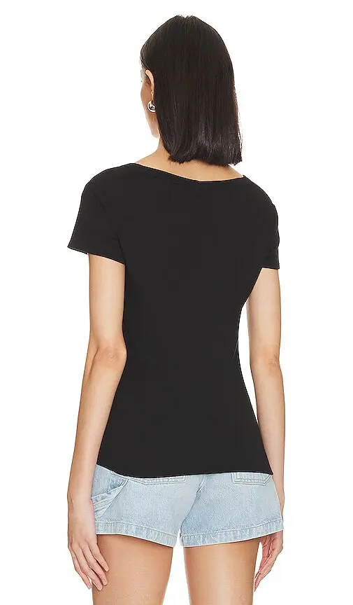Enza Costa Perfect V Tee - Black