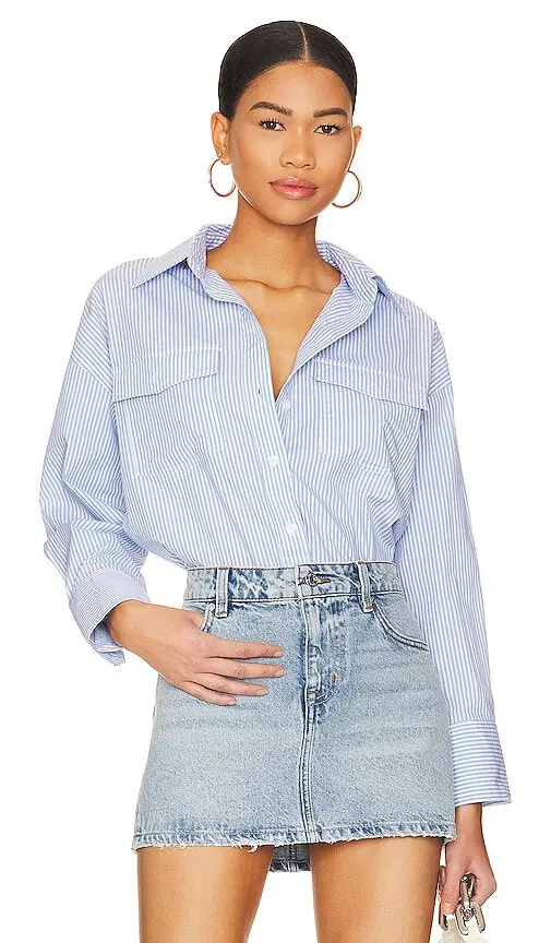 Blanknyc Button Up Shirt - Blue Sky
