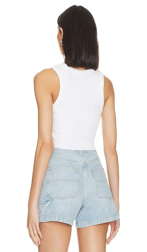 AGOLDE Cropped Poppy Tank - White