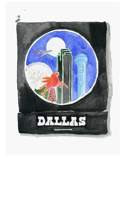 FURBISH 5x7 Dallas Print In Black - N,a