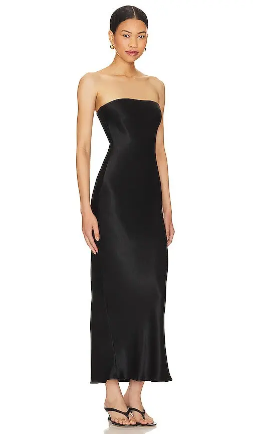 SNDYS. Angel Strapless Midi Dress - Black