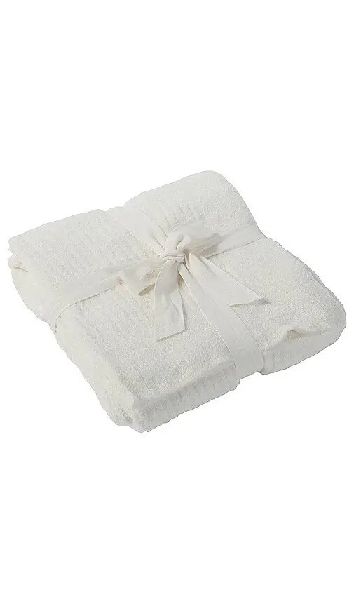 Barefoot Dreams Cozychic Lite Ribbed Throw In White - Pearl