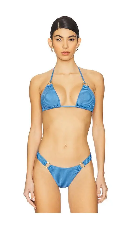 VITAMIN A Cosmo Bikini Top - Chambray