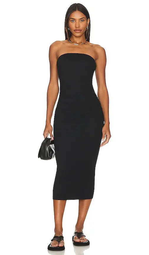 Michael Stars Rosella Strapless Midi Dress - Black