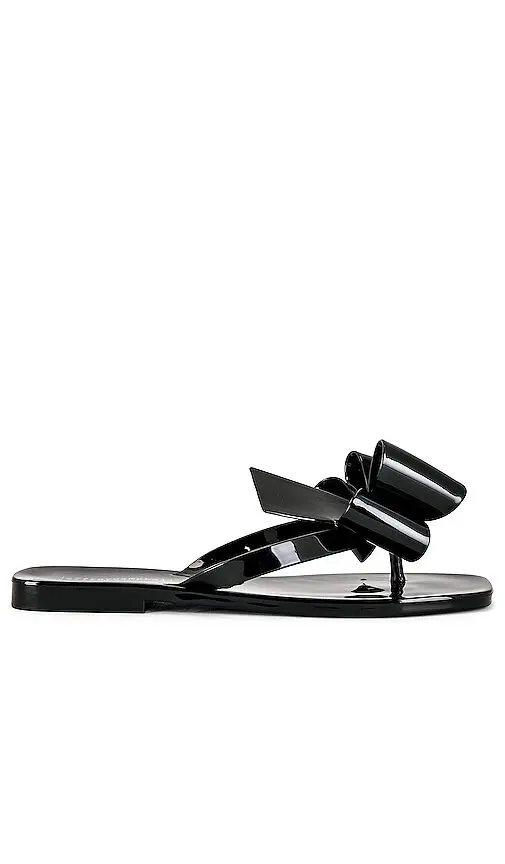Jeffrey Campbell Sugary Sandal With Bow Detailing - Black Shiny