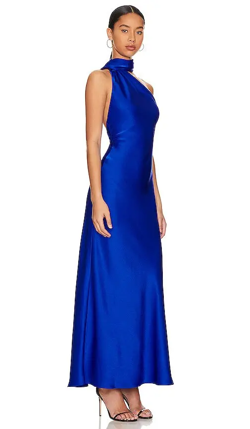 Misha Collection Alastair Satin Gown - Electric Blue