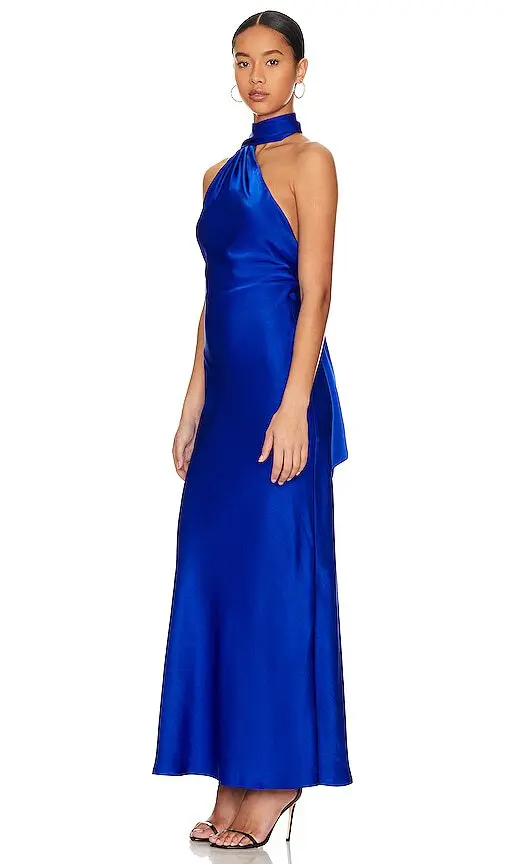 Misha Collection Alastair Satin Gown - Electric Blue
