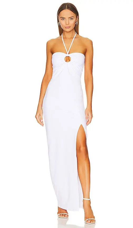 Susana Monaco Halterneck Maxi Dress - Sugar
