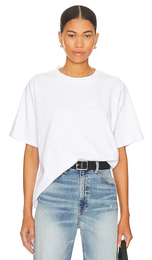 WAO The Relaxed Tee Cotton Jersey Crewneck T-shirt - White