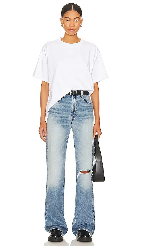 WAO The Relaxed Tee Cotton Jersey Crewneck T-shirt - White