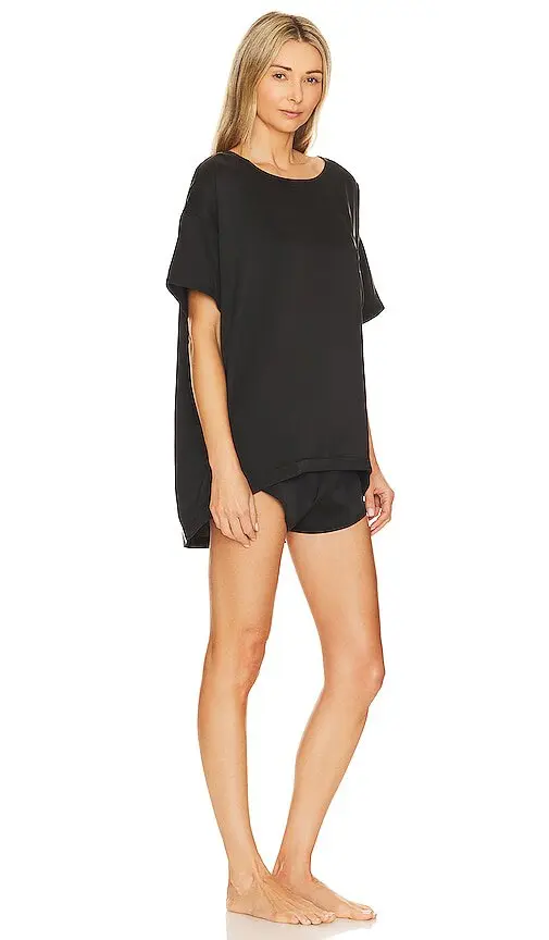 Lunya Washable Silk Tee Set - Immersed Black