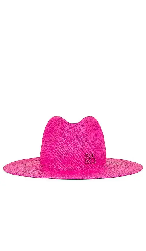 Ruslan Baginskiy Monogram-embellished Fedora Hat - Pink