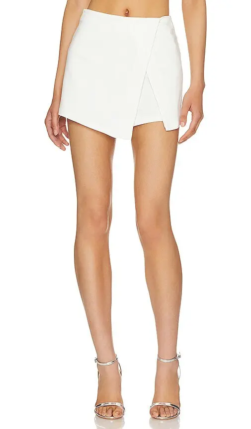 Superdown Alyssa Wrap Skort - White