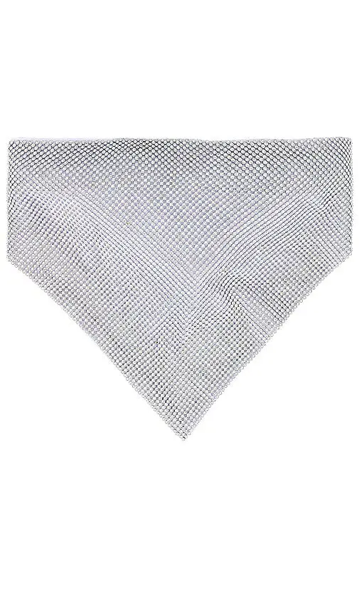 8 Other Reasons Rhinestone Head Scarf In Metallic Silver