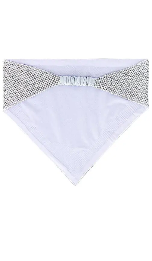 8 Other Reasons Rhinestone Head Scarf In Metallic Silver