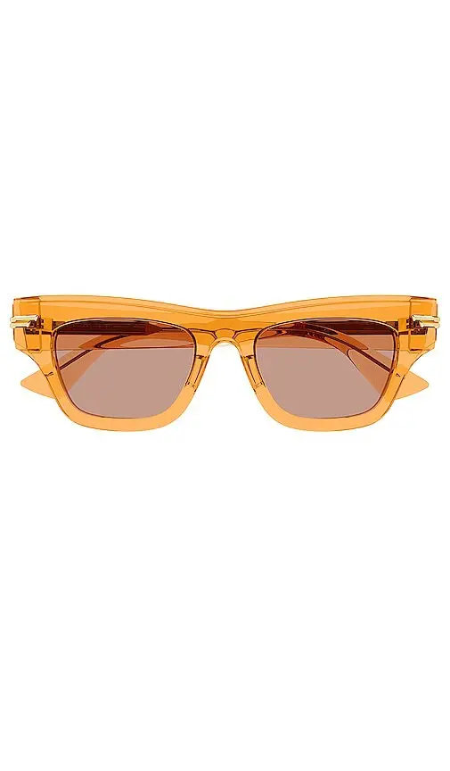 Bottega Veneta Acetate Cat Eye In Orange