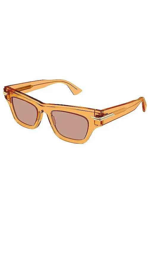 Bottega Veneta Acetate Cat Eye In Orange