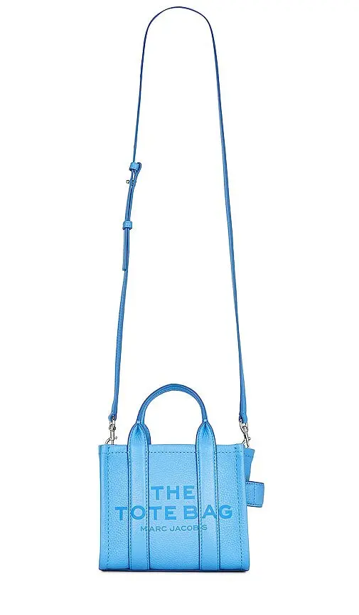 Marc Jacobs Leather Micro Tote Bag In Blue