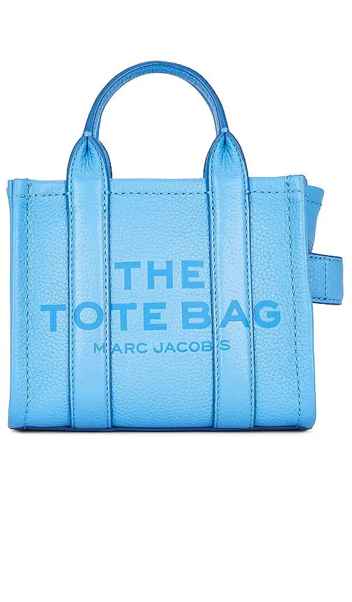 Marc Jacobs Leather Micro Tote Bag In Blue