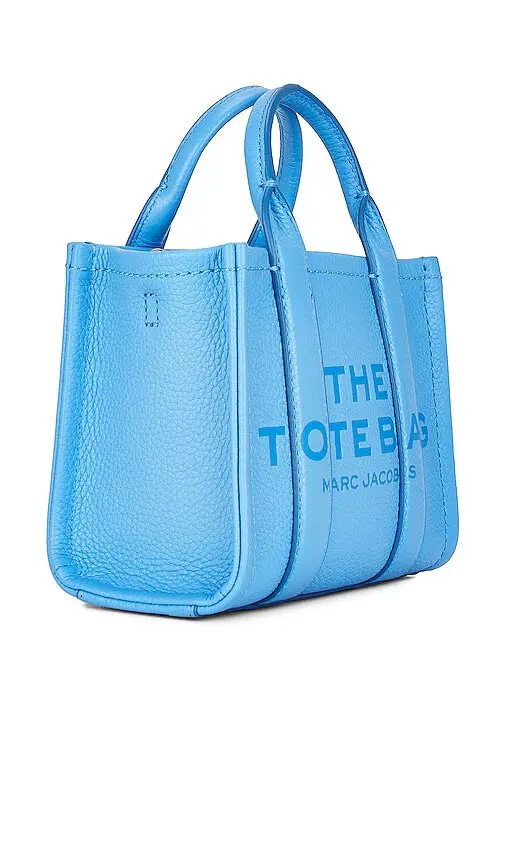 Marc Jacobs Leather Micro Tote Bag In Blue