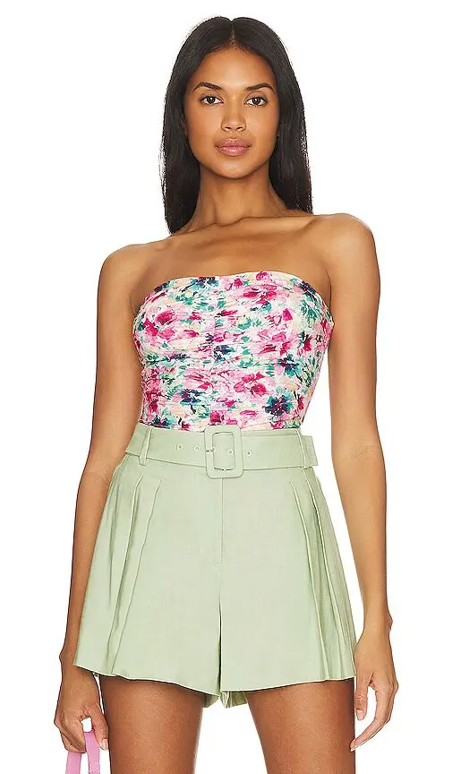 LOVERS AND FRIENDS Strapless Ruched Bodysuit