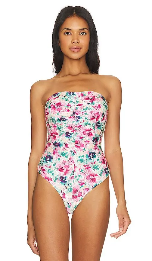 LOVERS AND FRIENDS Strapless Ruched Bodysuit